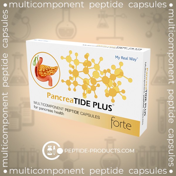 Pancrea TIDE PLUS FORTE - peptide bioregulator for pancreas health.